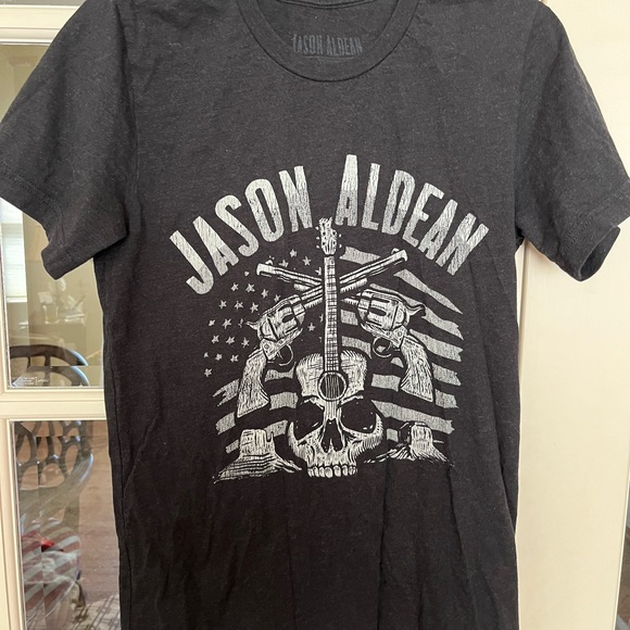 Tops | Jason Aldean Black Tshirt From His 222 Rock N Roll Cowboy Tour ...